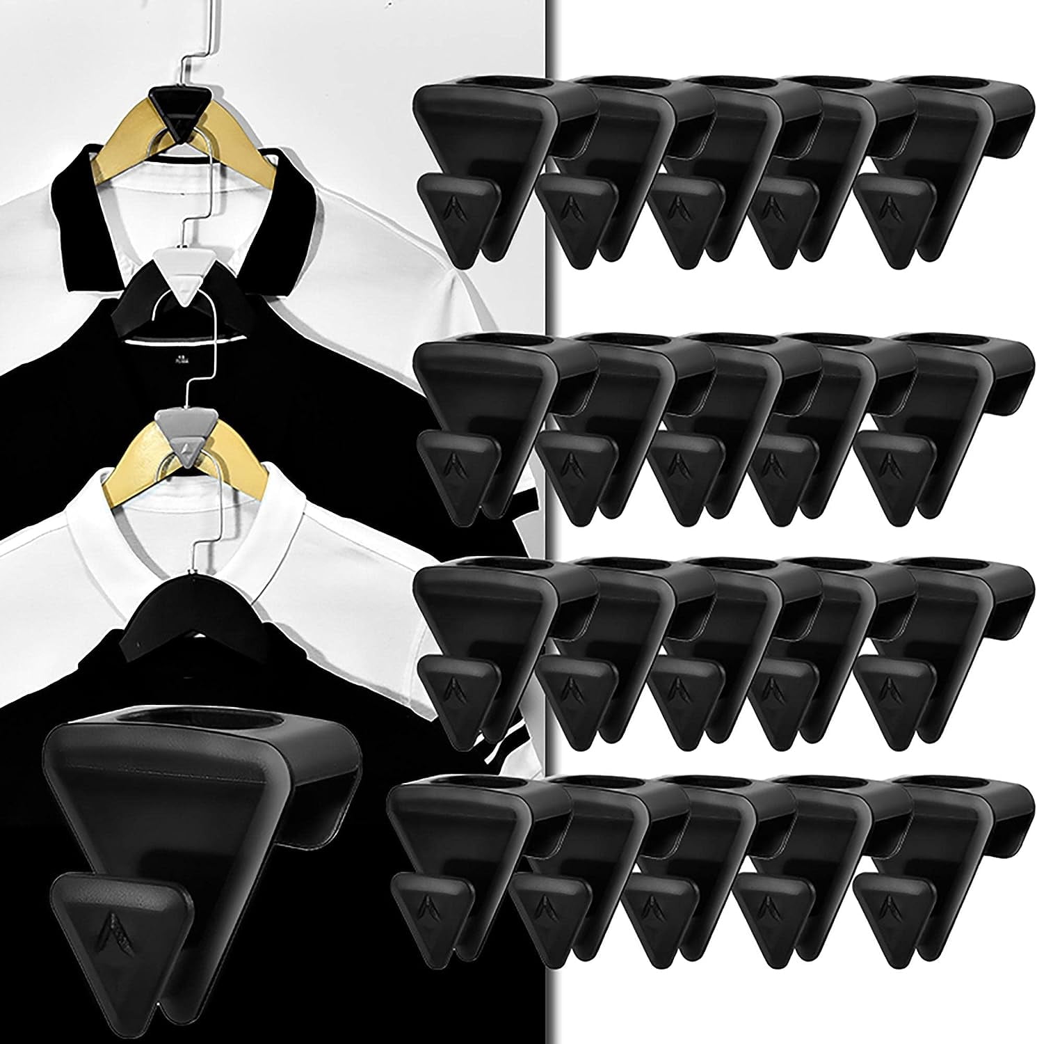 Trinyaa Clothes Hanger Connector Hook, 20Pcs Space Saving Heavy Duty ...