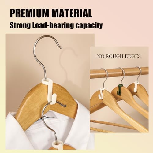 Clothes Hanger Connector Hooks 100 PCS, Space Saving Hanger Extender ...