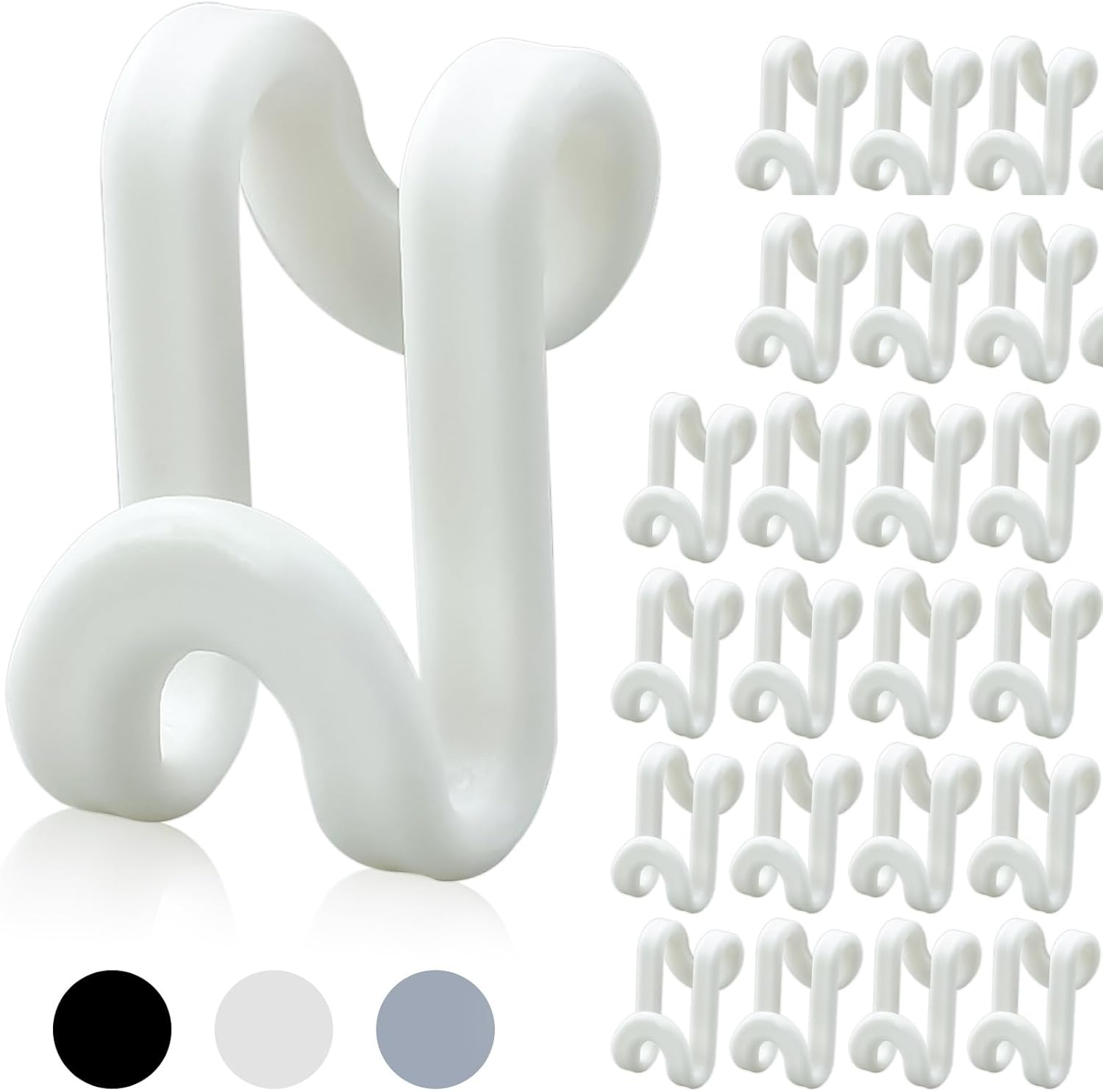 Clothes Hanger Connector Hooks 30 PCS, Hanger Extender Clips, Heavy ...