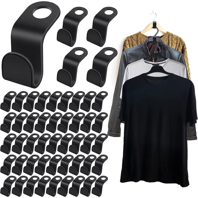 Clothes Hanger Connector Hooks, 50 Pieces Cascading Hangers, Hanger ...