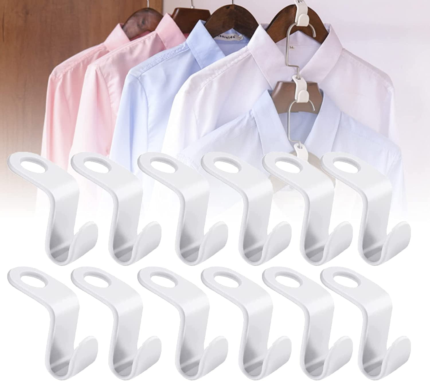 Clothes Hanger Connector Hooks, Closet Space Triangles, Hanger Hooks ...