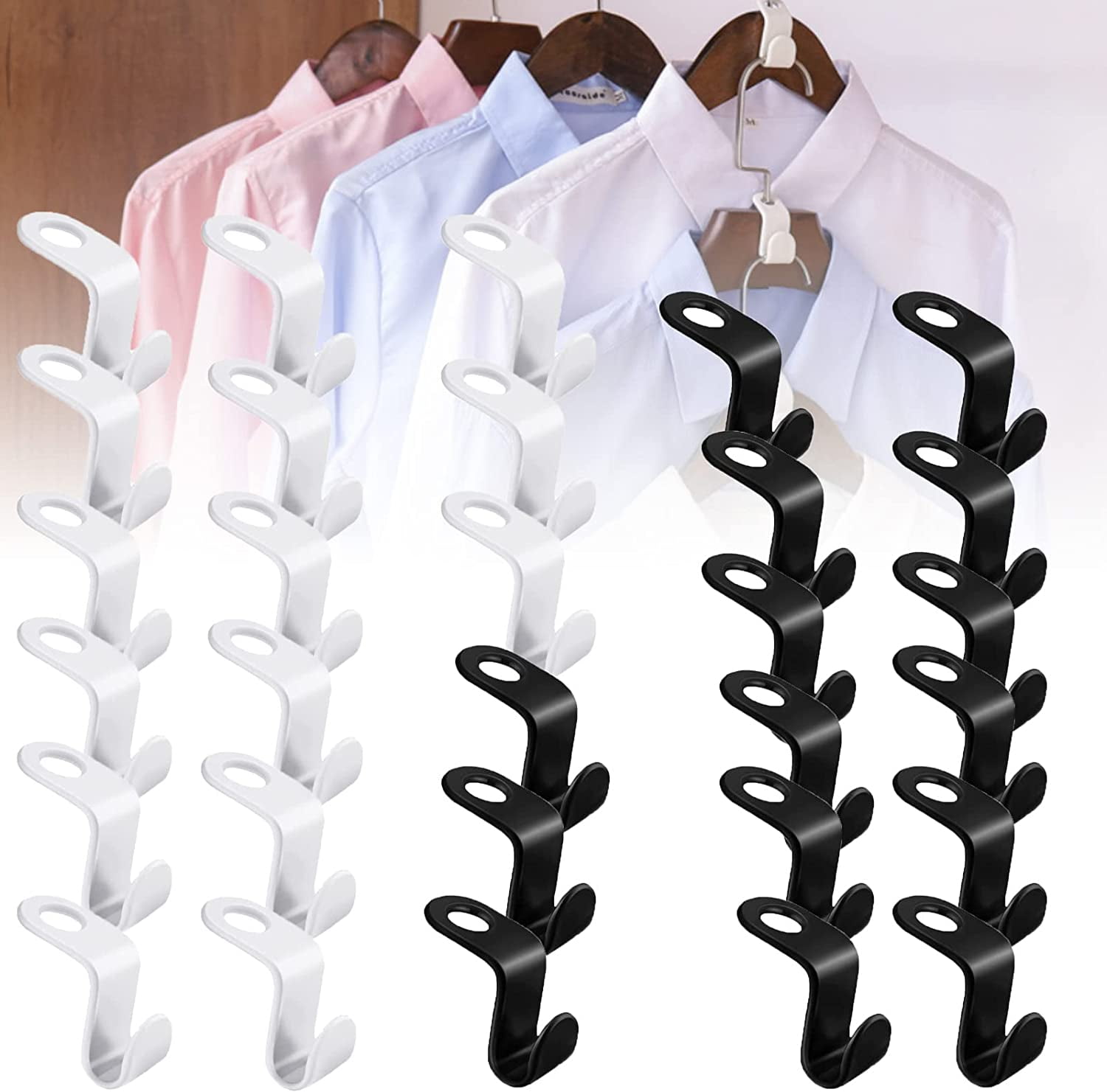 Clothes Hanger Connector Hooks, Closet Space Triangles, Hanger Hooks ...