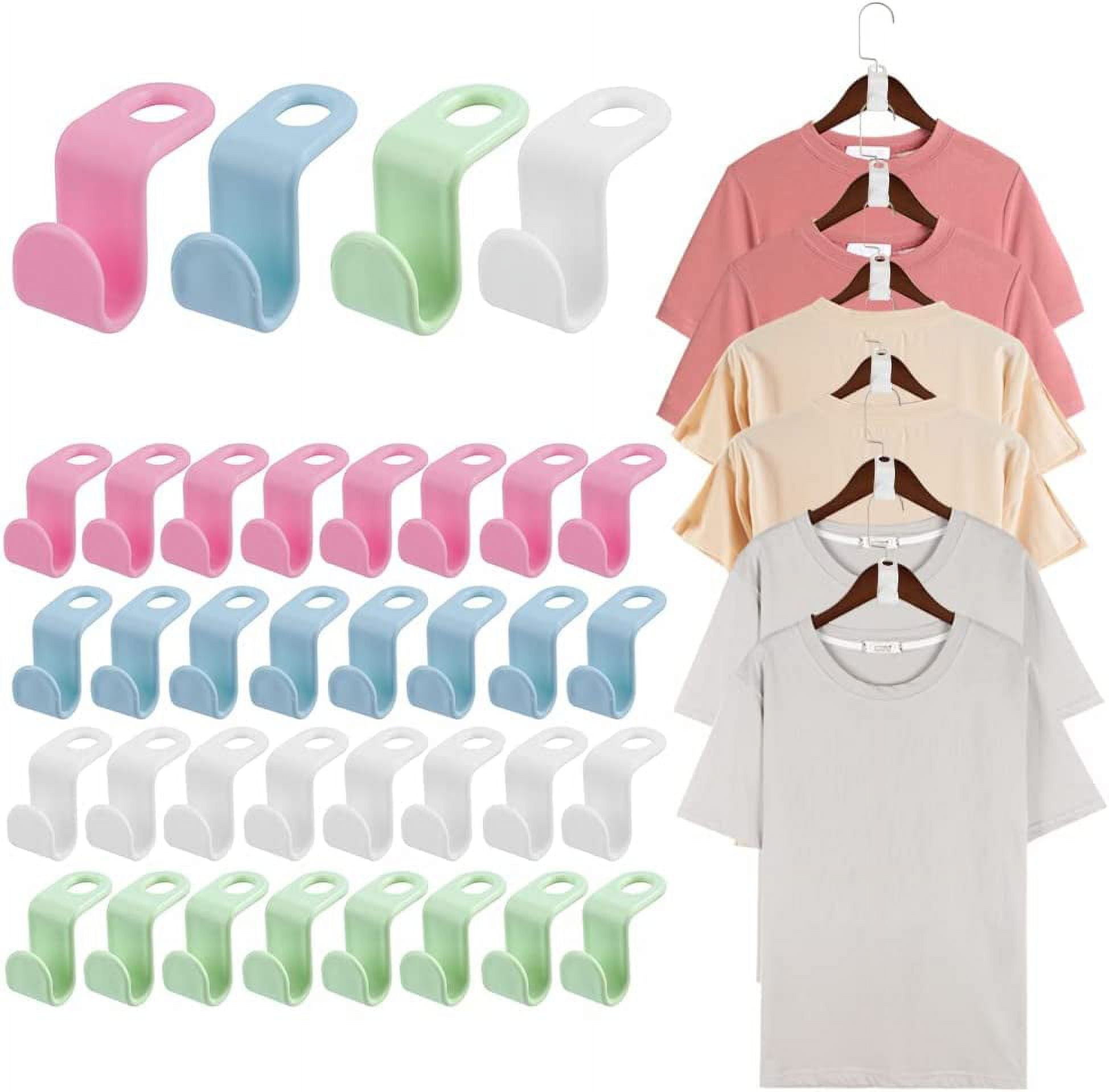 Clothes Hanger Connector Hooks, Hanger Extender Clips, Cascading Hanger ...