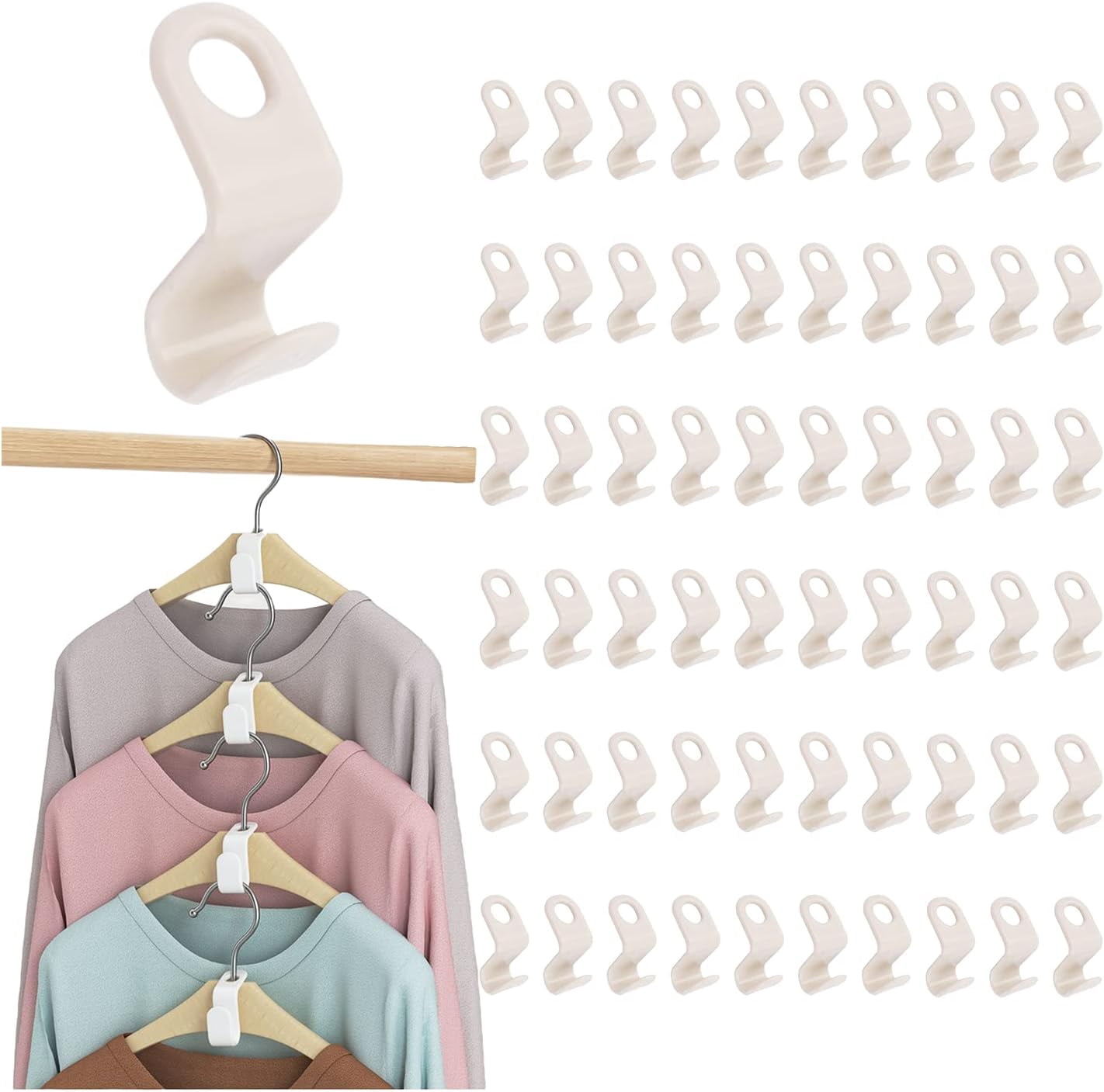 Clothes Hanger Connector Hooks, Hangers Space Saving, Closet Space ...