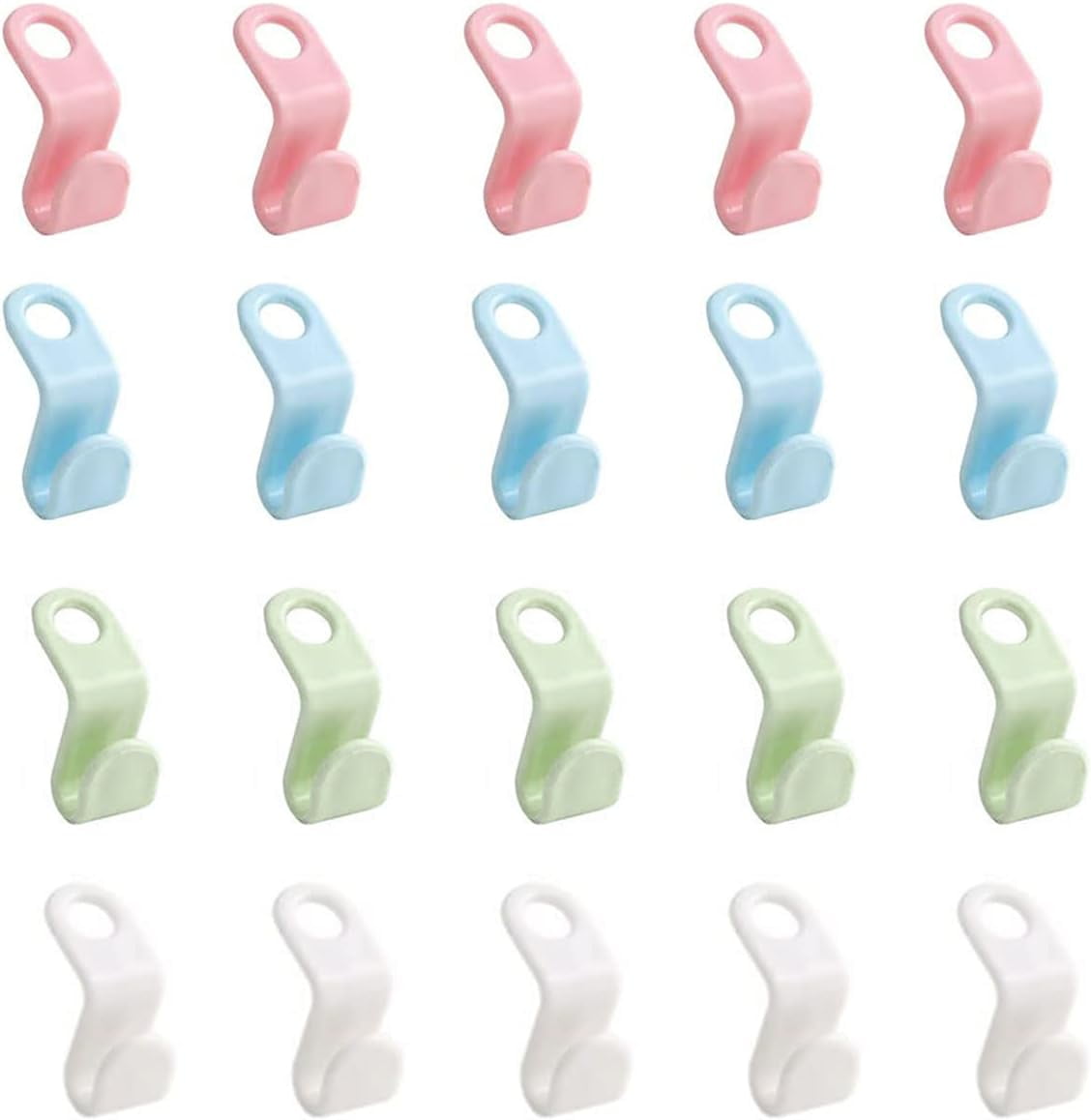 20/30Pcs Clothes Hanger Connector Hooks Plastic Coat Hanger Connector ...