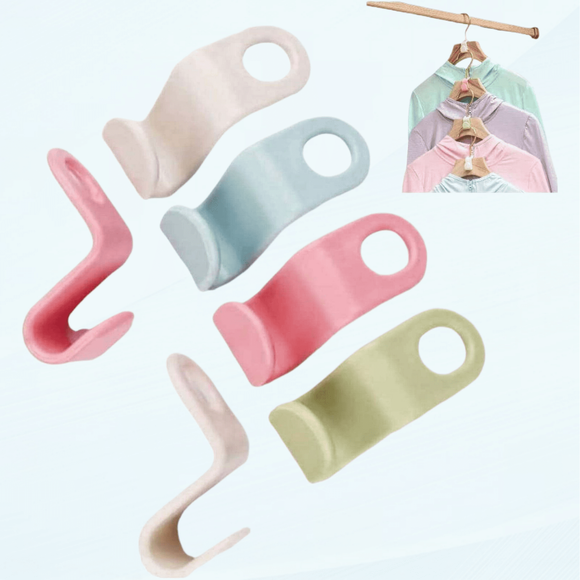 Clothes Hanger Connector Hooks | Space Saving Hanger Connector Hooks ...