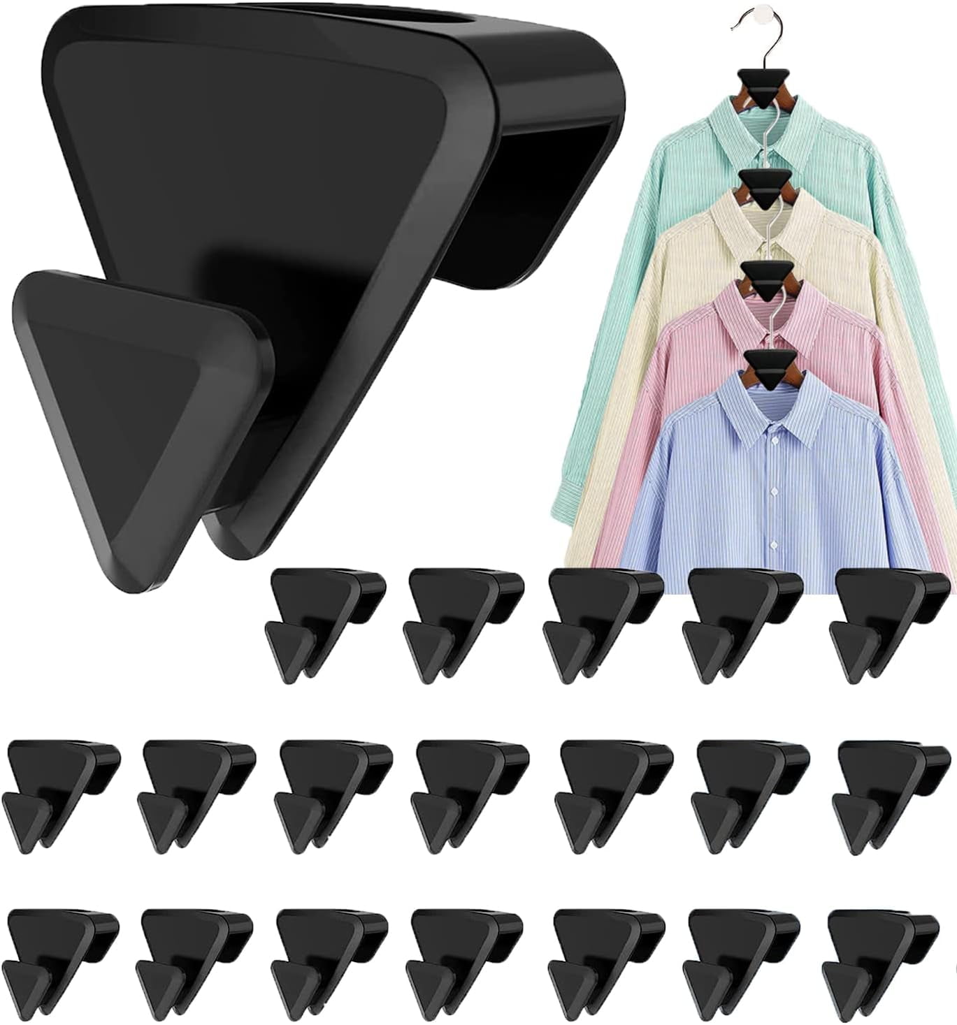 Clothes Hanger Connector Hooks,Triangle Hanger Hooks,Closet Space ...