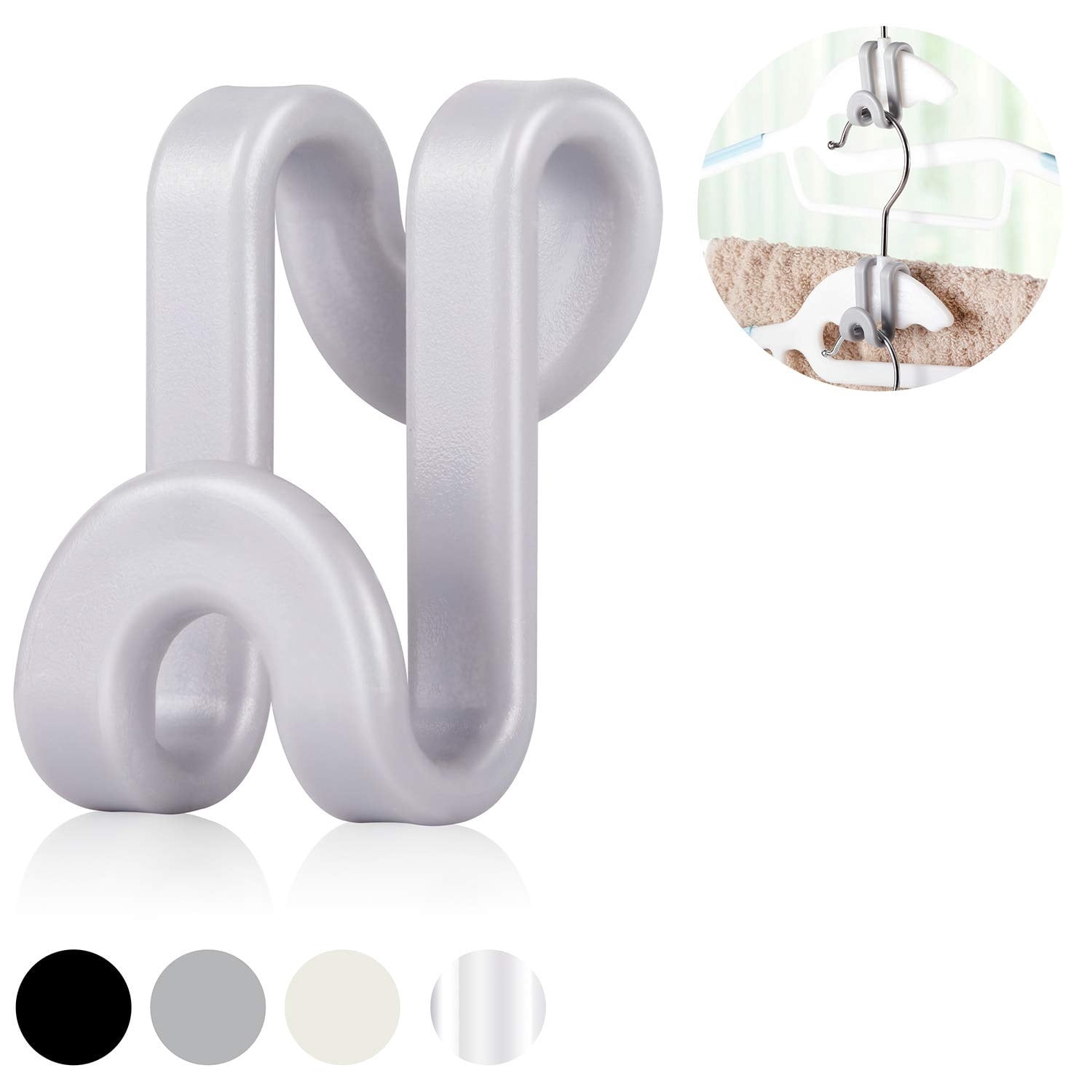 Clothes Hanger Connectors - 10 Pcs Multi-Level Cascading Hooks, Heavy ...