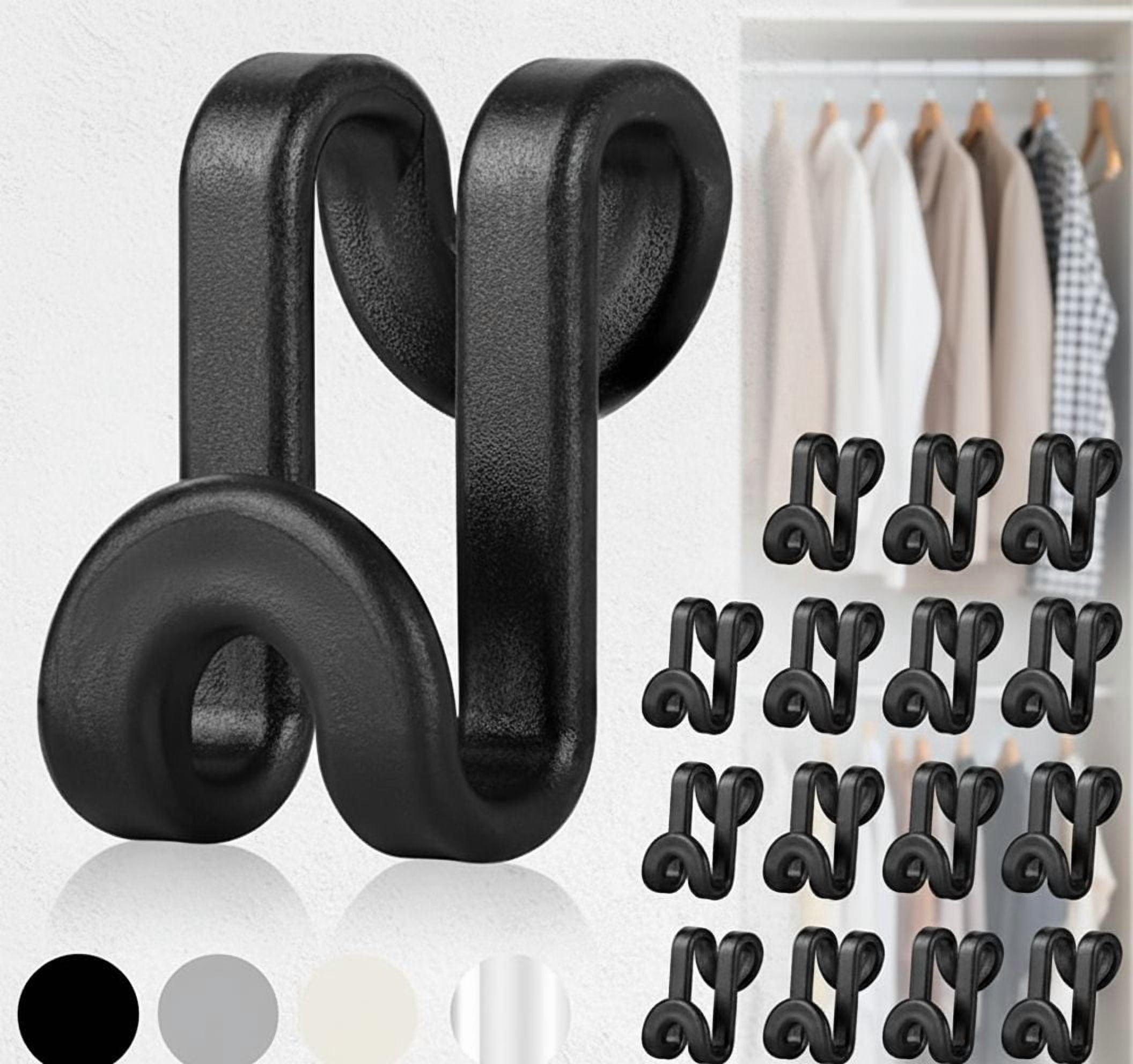 Clothes Hanger Connectors - 60 Pcs Multi-Level Cascading Hooks, Heavy ...
