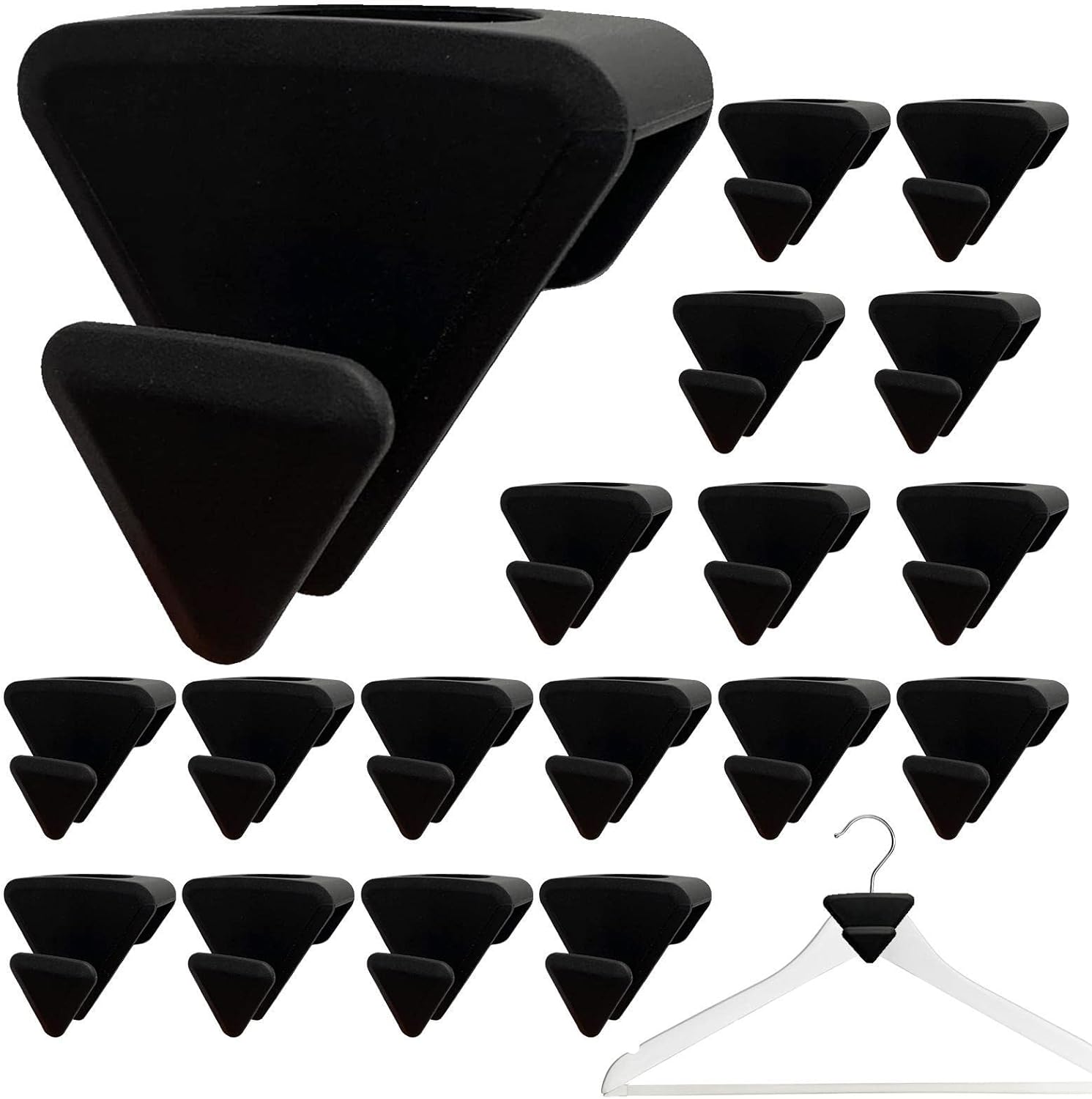 Clothes Hanger Extender Clips | Hanger Organizer Stacker Triangle ...