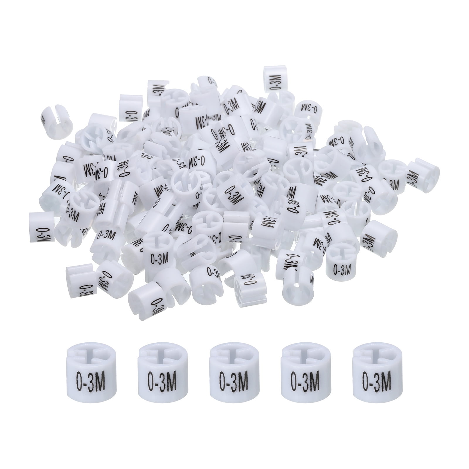 Clothes Hanger Marker (0-3M, White) Colored Hanger Sizer Garment ...