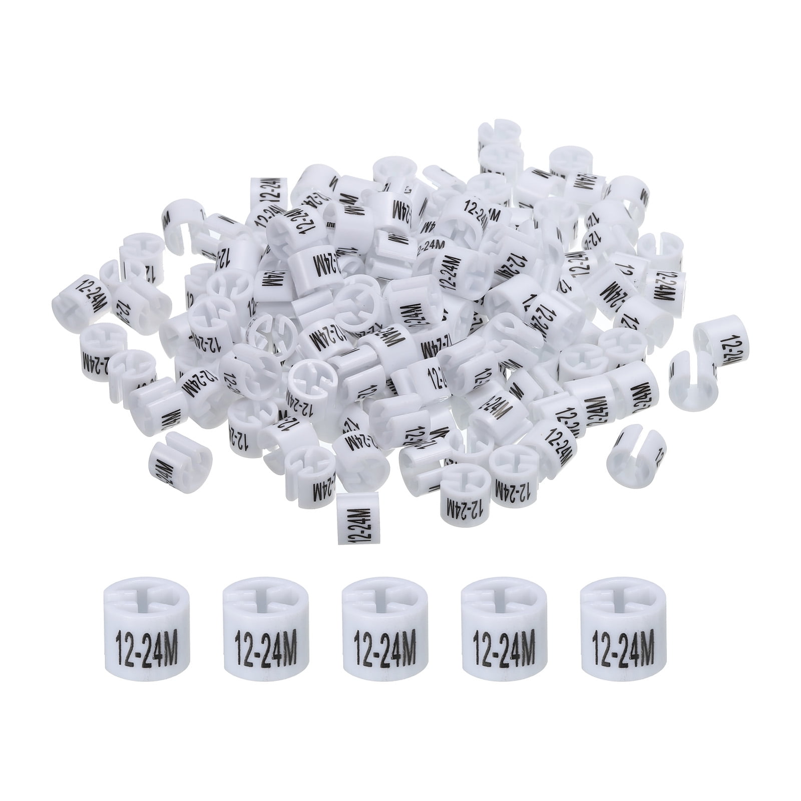 Clothes Hanger Marker (12-24M, White) Colored Hanger Sizer Garment ...