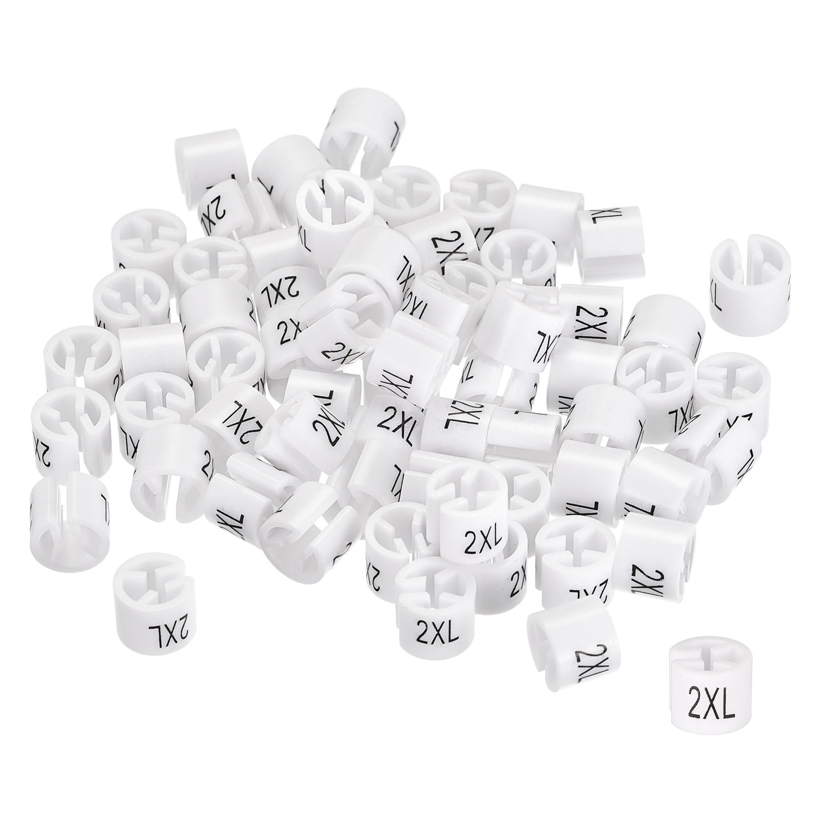 Clothes Hanger Marker 2XL Size Tag Fit 3.5mm Rod White for Garment ...