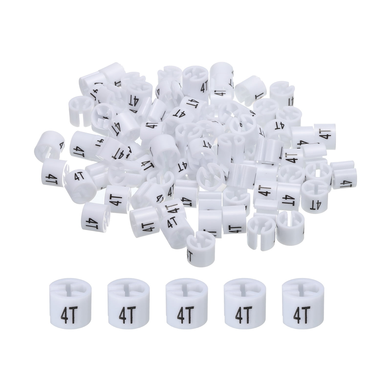 Clothes Hanger Marker (4T, White) Colored Hanger Sizer Garment Markers ...