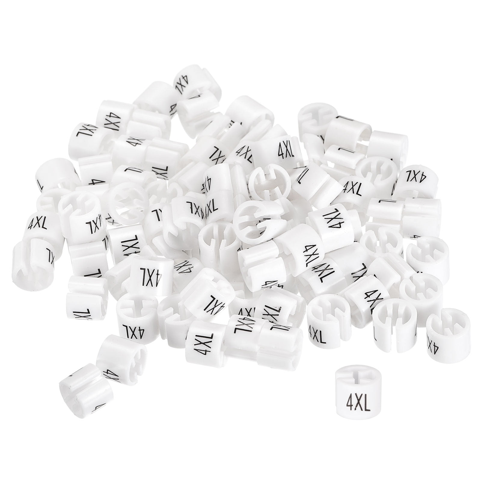 Clothes Hanger Marker 4XL Size Tag Fit 3.5mm Rod White for Garment ...