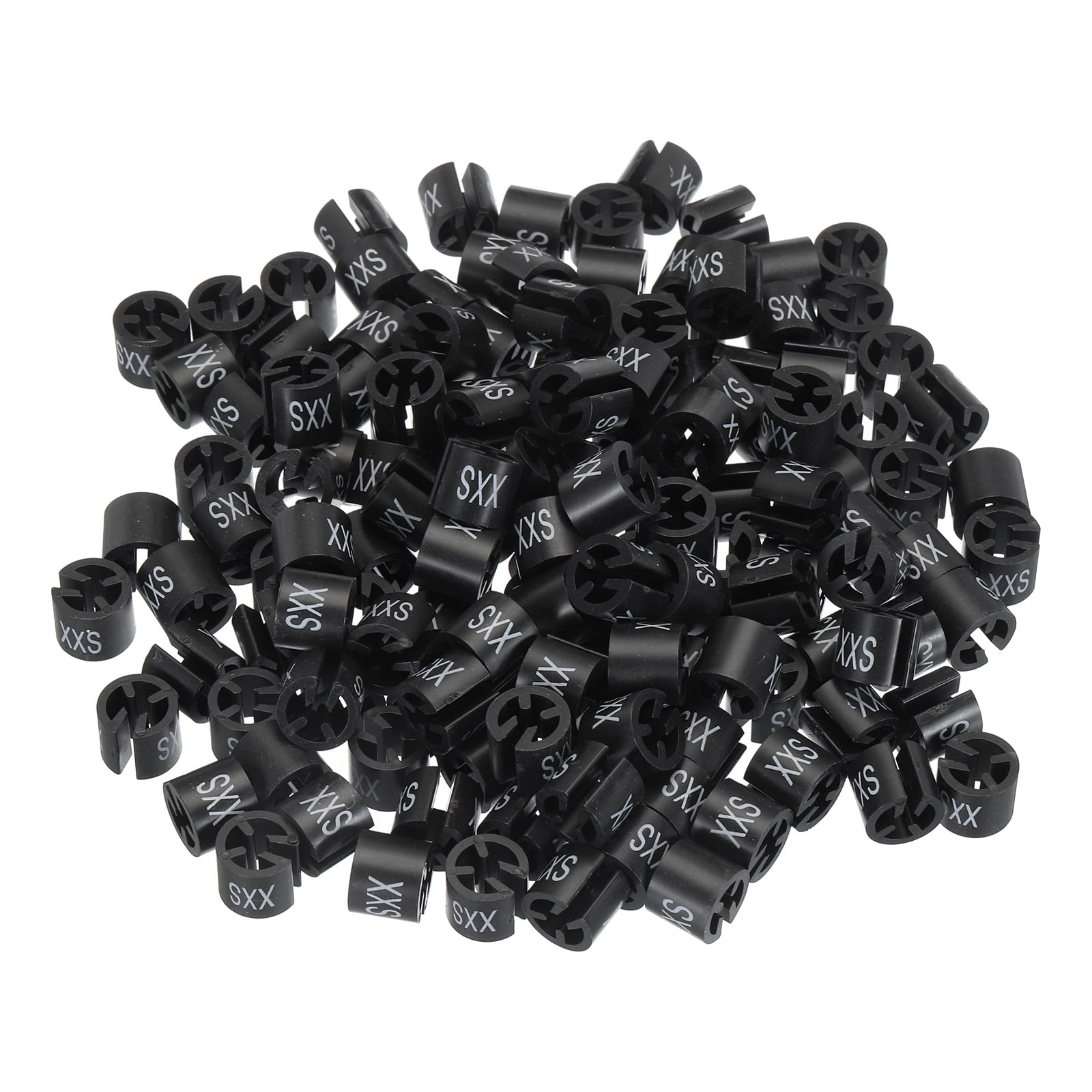 Clothes Hanger Marker XXS Size Tag Black Fit 3.5mm Rod for Garment ...