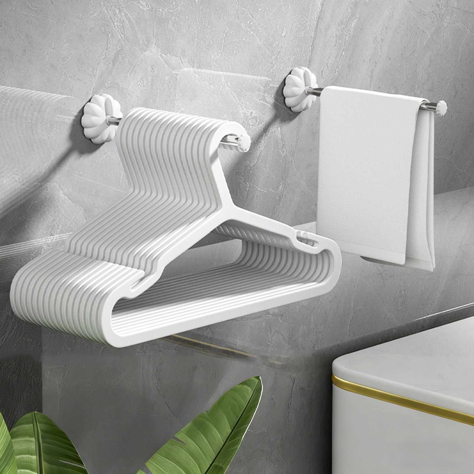 Clothes Hanger Storage Balcony Bathroom Sorting, Non Punching Wall ...