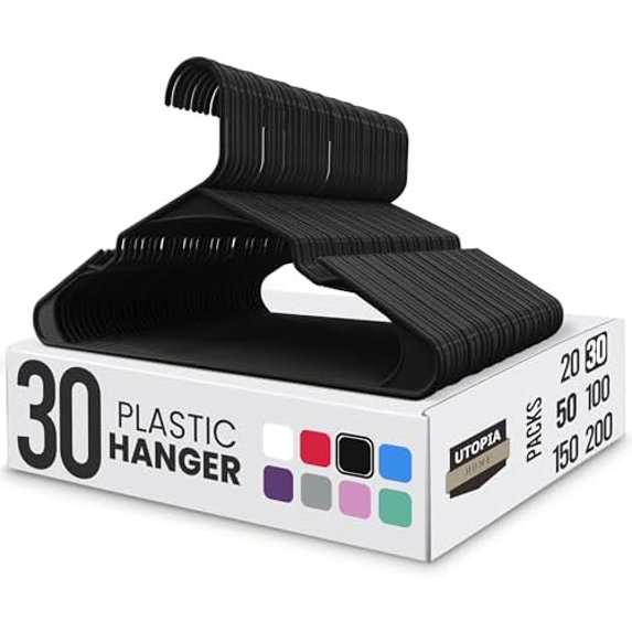 Clothes Hangers 30 Pack - Plastic Hangers Space Saving - Durable Coat ...