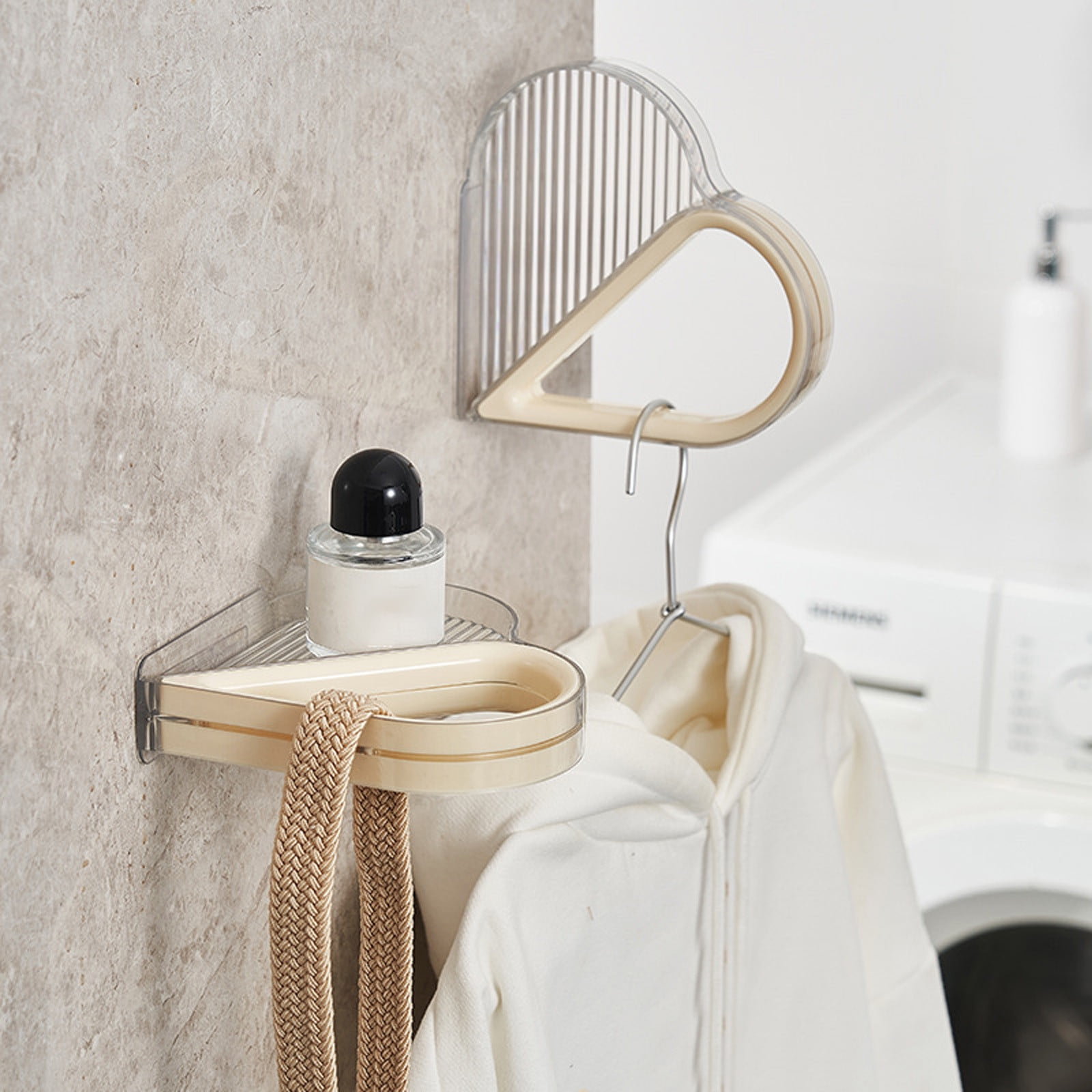 Clothes Hangers Love Hanger Storage Rack Bathroom Rack Need Not Punch ...