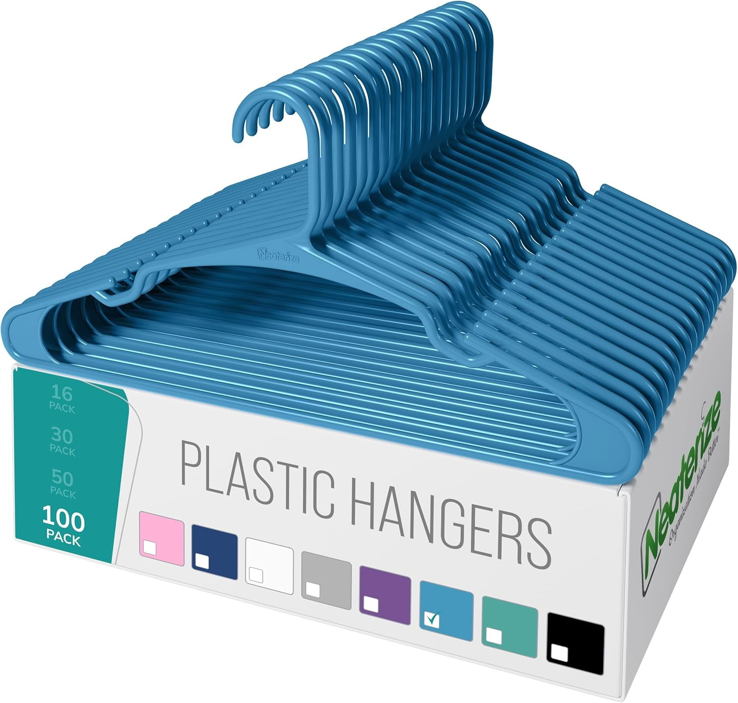 Clothes Hangers Plastic 100 Pack for Adults - Plastic Hangers, The ...
