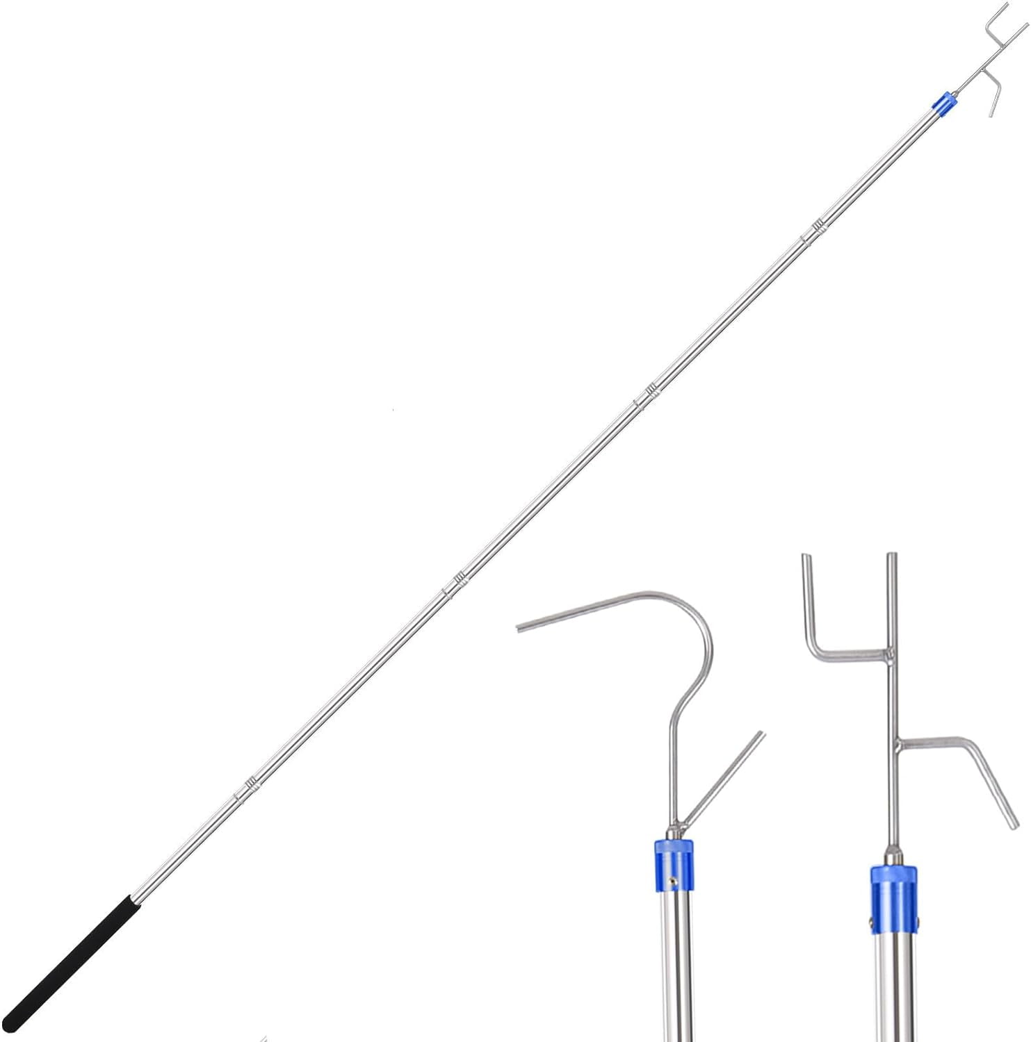 Clothes Hook Pole, Clothes Hanger Reaching Hook for Hanging Clothes ...