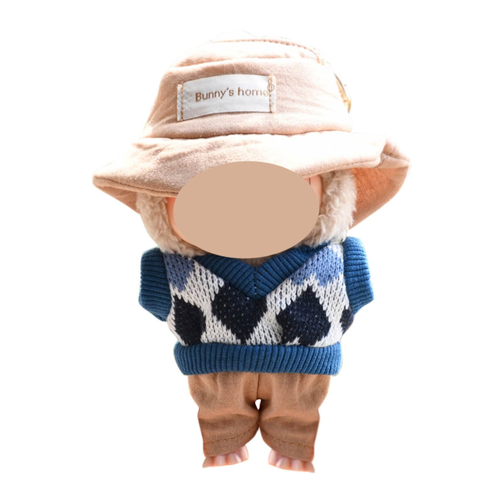 Clothes for Lalabubu(NO Doll), Handcrafted Crochet 2-Piece Set for 17cm ...