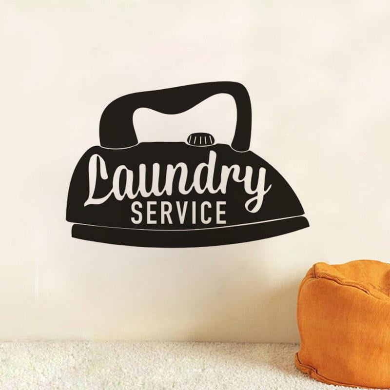 Clothes Laundry Room Wall Decals Dry Wash Wall Decor Laundry Service ...