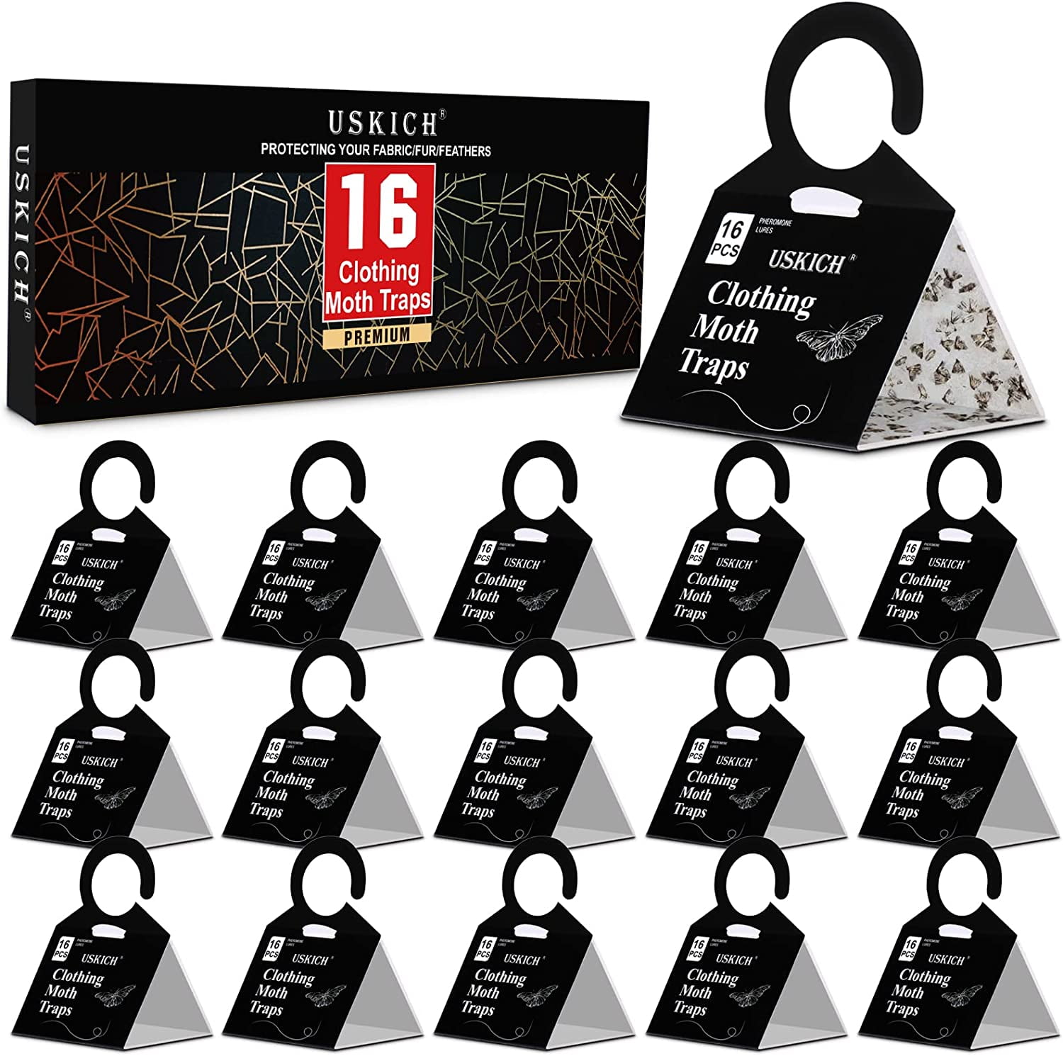 Clothes Moth Traps with Strength Pheromones |Sticky Glue Trap for ...