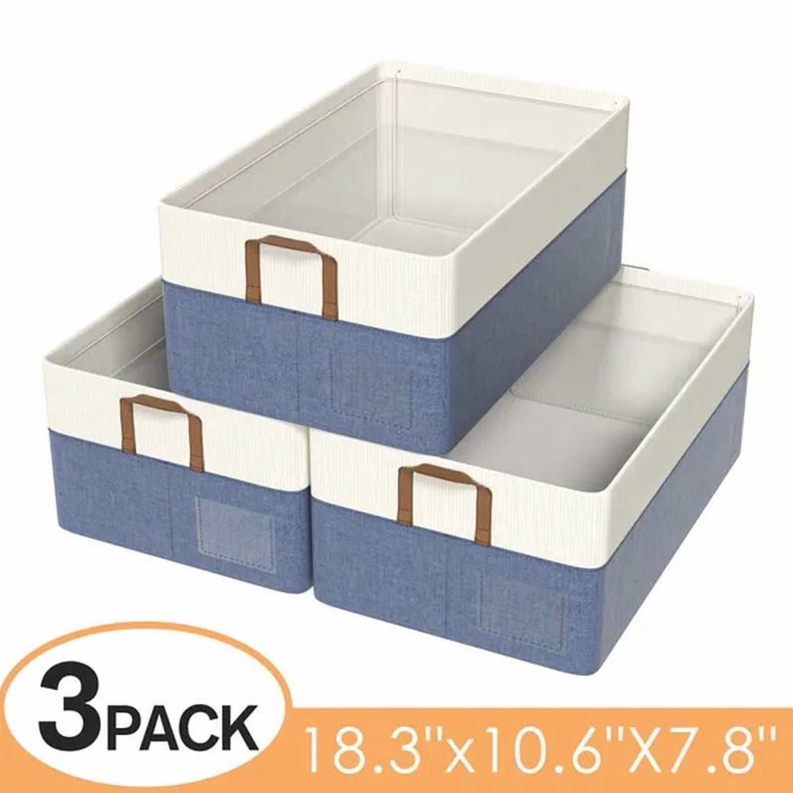 Clothes Organizer, Large Wardrobe Storage Basket, Foldable Fabric ...