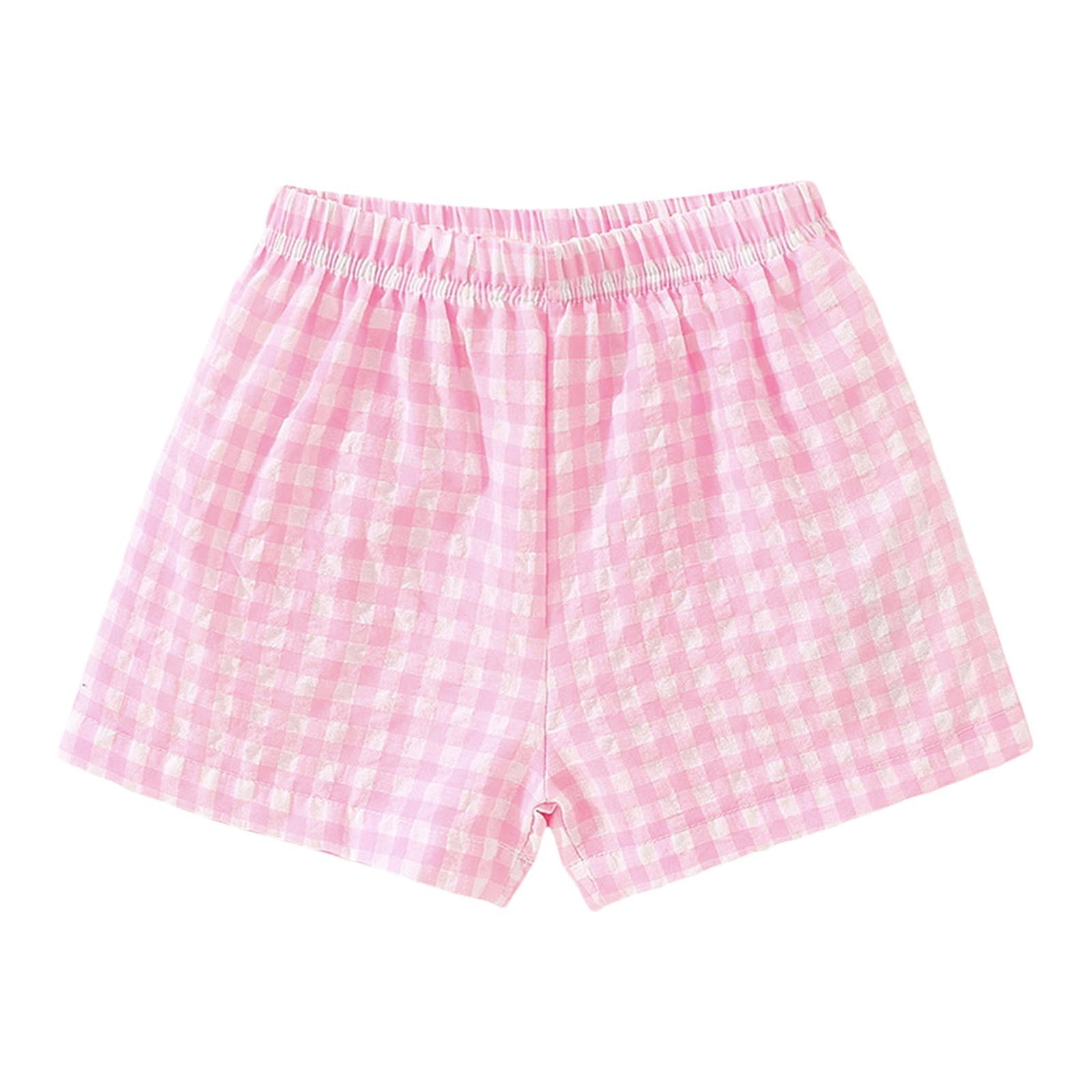 Clothes Pants Girls Clothes 12-14 Size Girls Plaid Casual Shorts Little ...