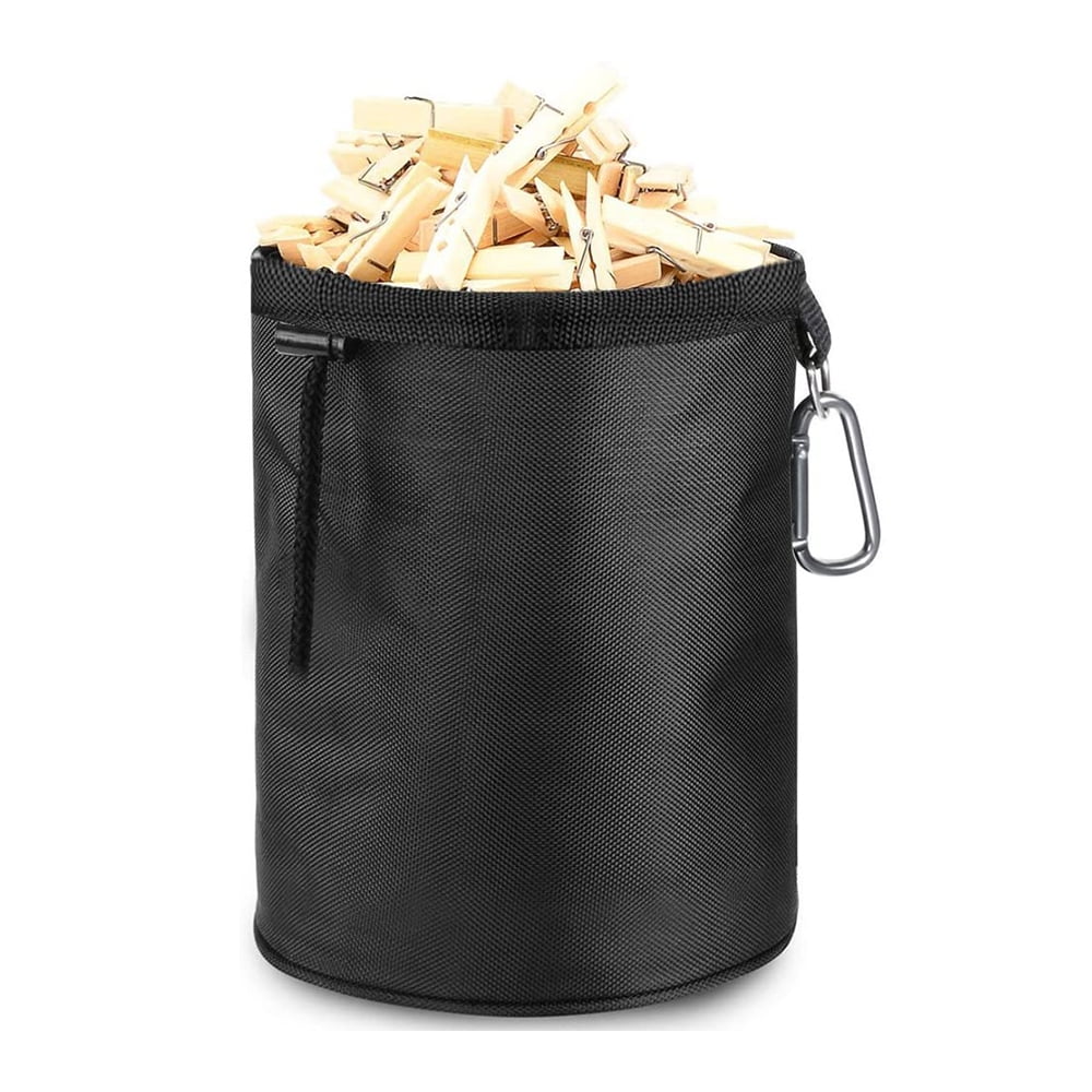 Clothes Peg Bag for Hanging, Waterproof Peg Bag Hanger Clips Keeps Pegs ...