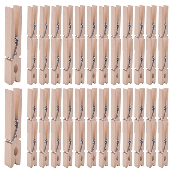 Clothes Pins Heavy Duty Outdoor with Spring, Wooden Clothespins for ...