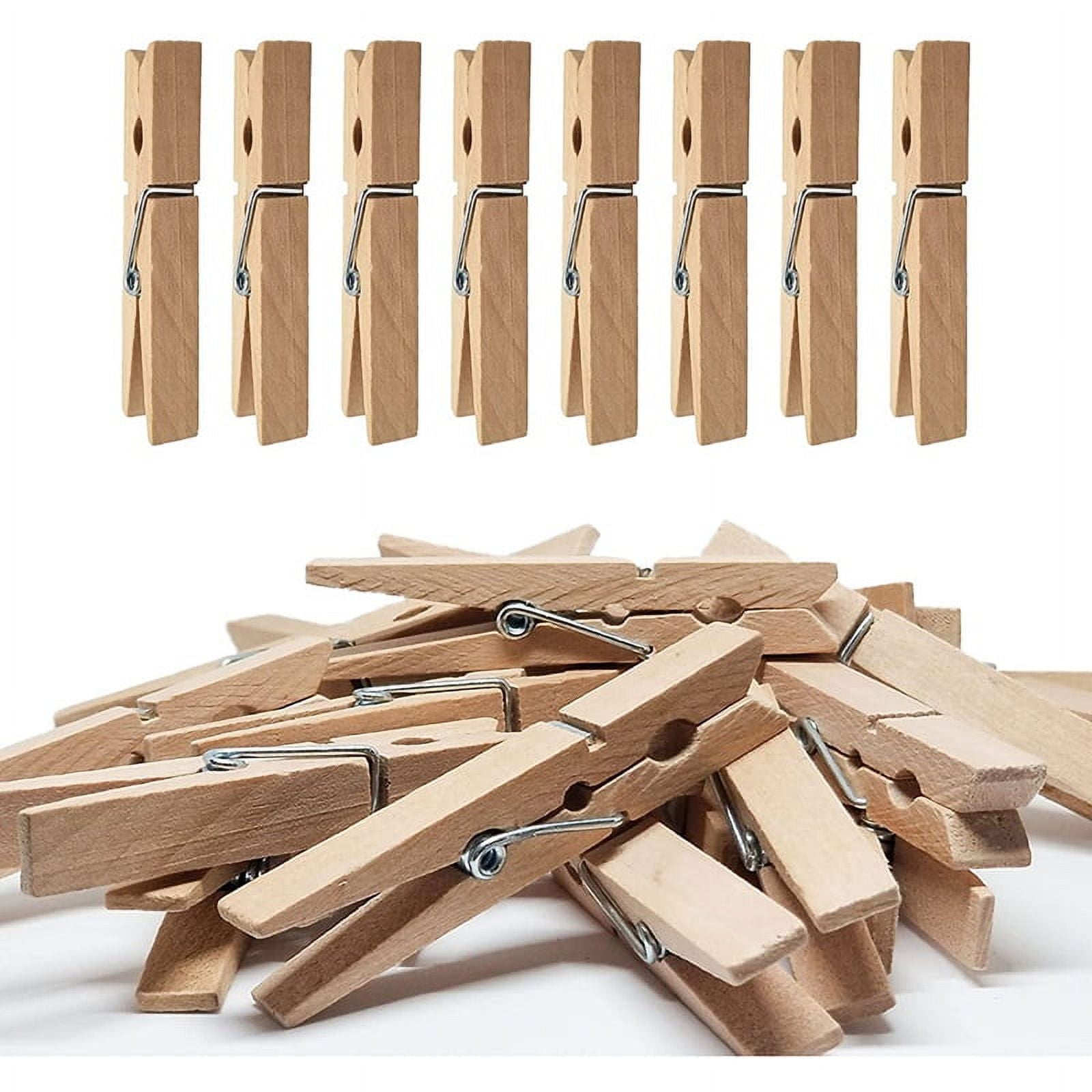 Clothes Pins Heavy Duty Outdoor with Spring, Wooden Clothespins for ...