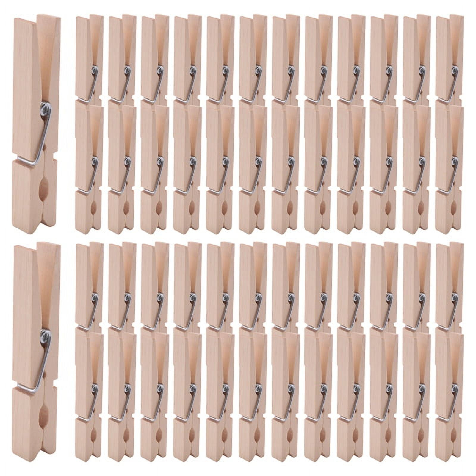 Clothes Pins Heavy Duty Outdoor with Spring, Wooden Clothespins for ...