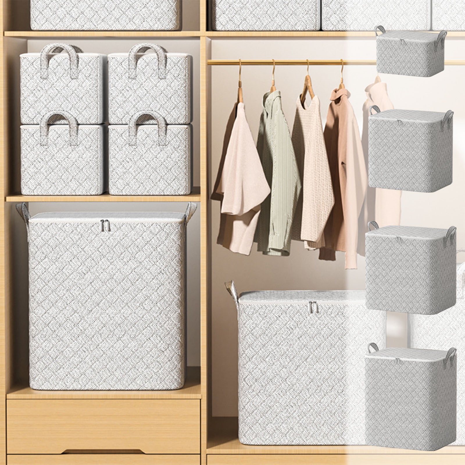 Clothes Quilt Storage Box with Large-Capacity Organizing Storage ...