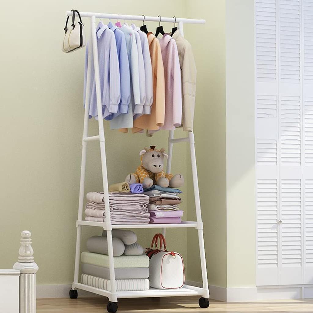 Clothes Rack 2 Tier,Garment Rack Wardrobe Storage Shelf for Bedroom ...