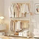 Clothes Rack, 2 Tier Heavy Duty Garment Rack with Storage Shelf, 40"L x ...