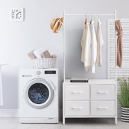 Clothing Rack with 2 Drawers - Tall Closet Stand Dresser for Bedroom ...