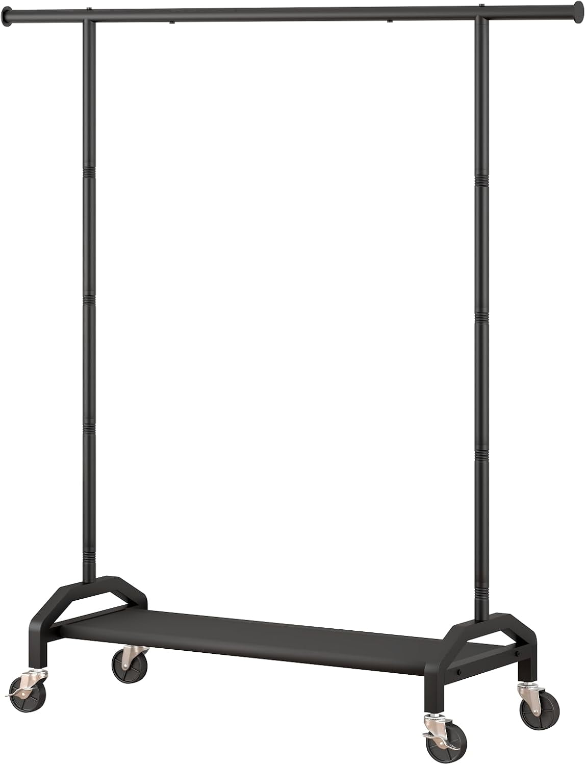 Heavy Duty Mobile Clothes Rack, 3" Wheels, 1" Steel Frame, 200lbs ...