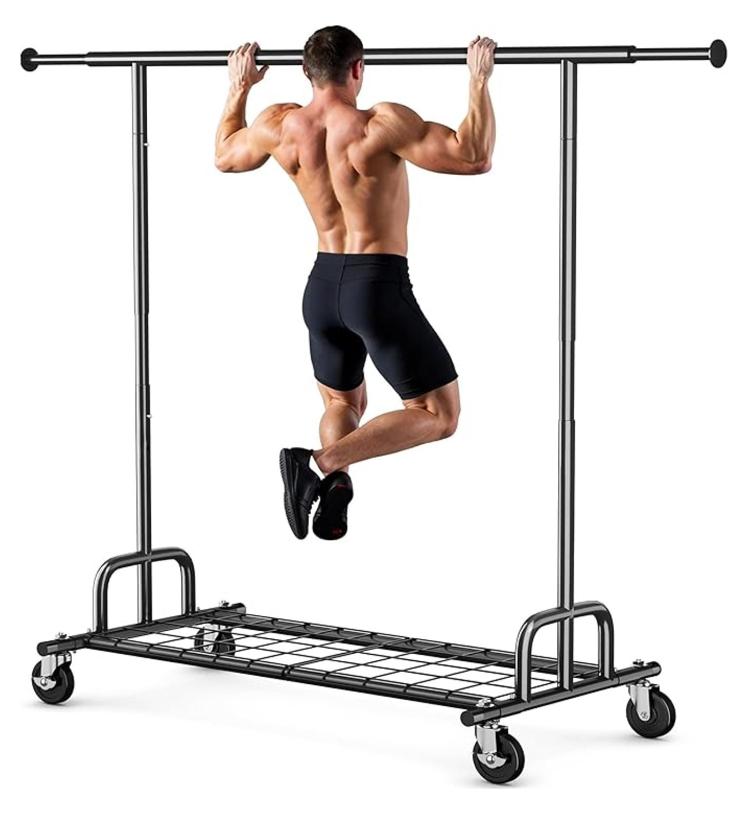 Clothes Rack Collapsible Clothing Garment Rack Capacity 525LBS Clothing ...