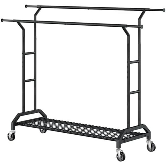 Clothes Rack Double Hanging Clothes Rack Clothing Rack Garment Rack ...