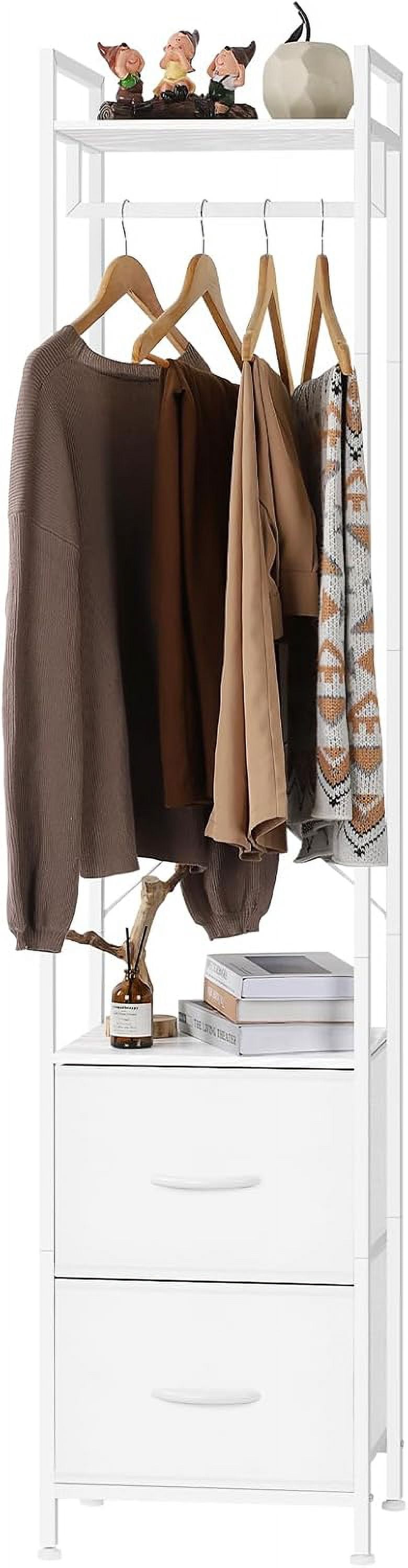 Clothes Rack with Drawers Heavy Duty Garment Rack with Fabric Drawers ...