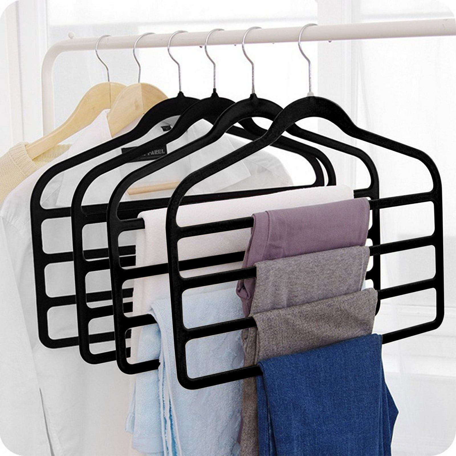 Clothes Rack Clothes Drying Rack,Multiple Organizer Hangers Hangers ...