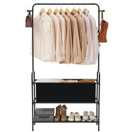 Home Depot Triangular Rolling Clothes Rack, 2-Tier Portable Coat Hanger ...