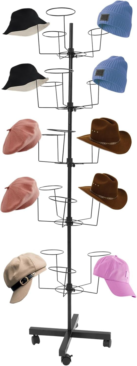 Clothes Rack,Hat Display Rack Stand, Hat Display Holder Stand with 25 ...