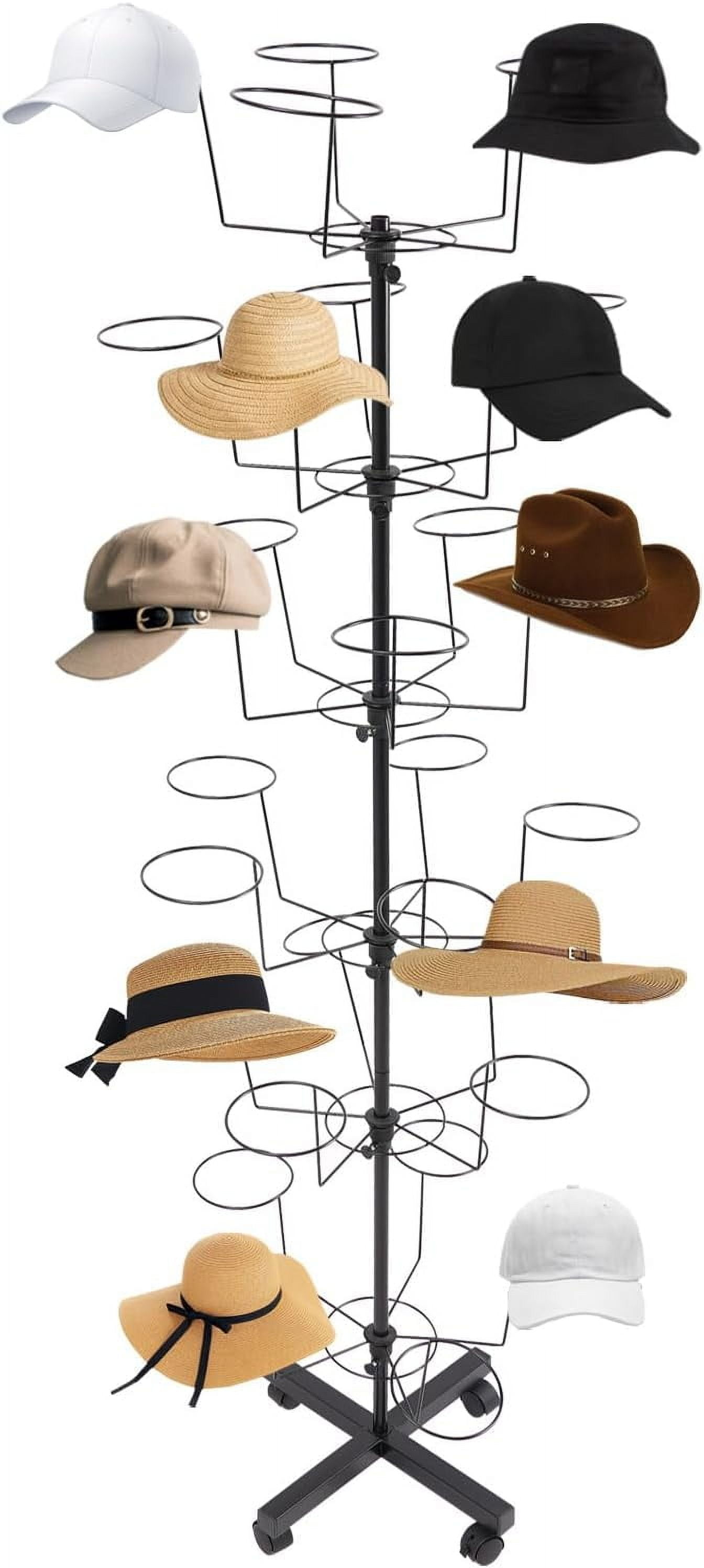 Clothes Rack, Hat Display Rack Stand, Hat Display Holder Stand with 30 ...