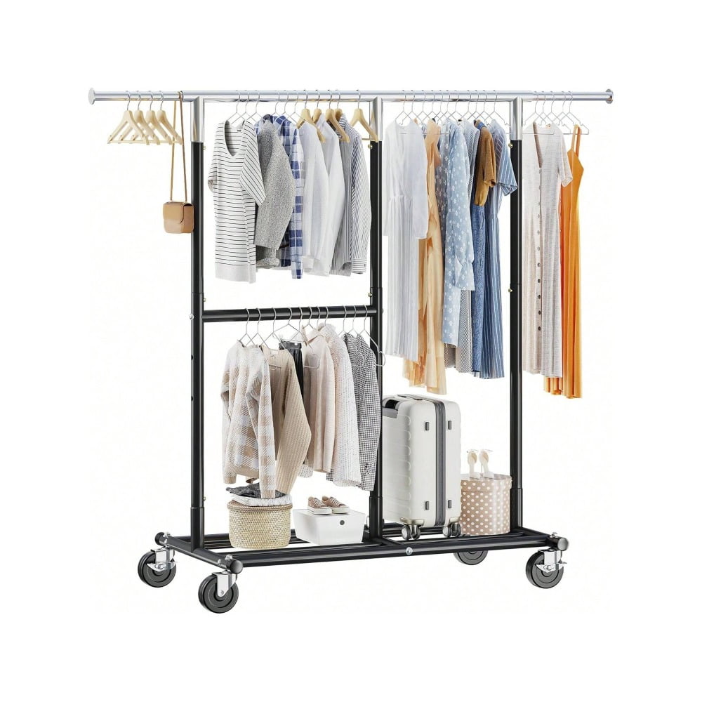 Clothes Rack Heavy Duty, 405LBS Clothing Racks For Hanging Clothes ...