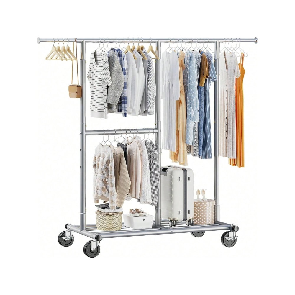 Clothes Rack Heavy Duty, 405LBS Clothing Racks For Hanging Clothes ...