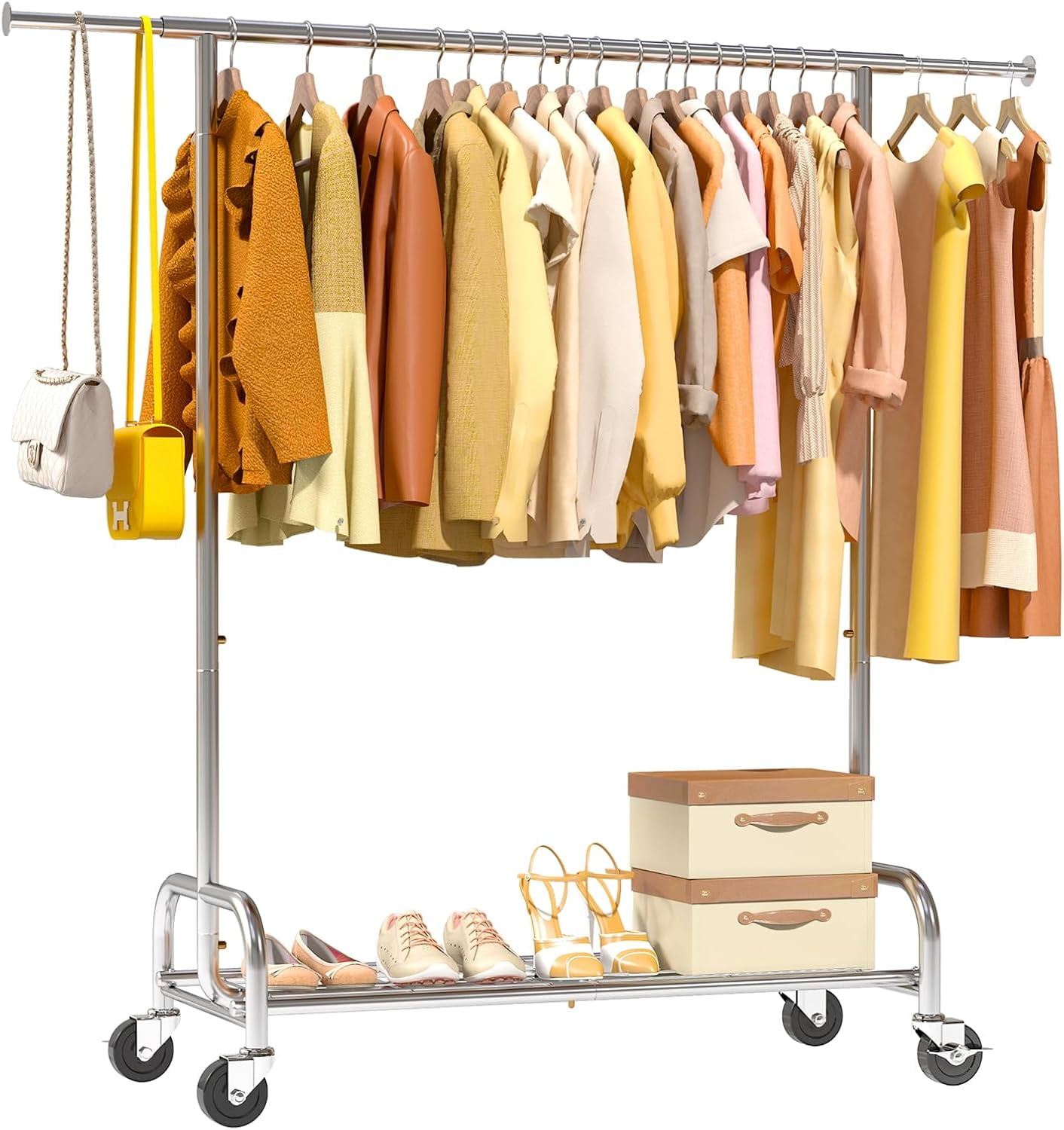 TIME RAY Clothes Rack Heavy Duty 450LBS For Hanging Clothes, Commercial ...