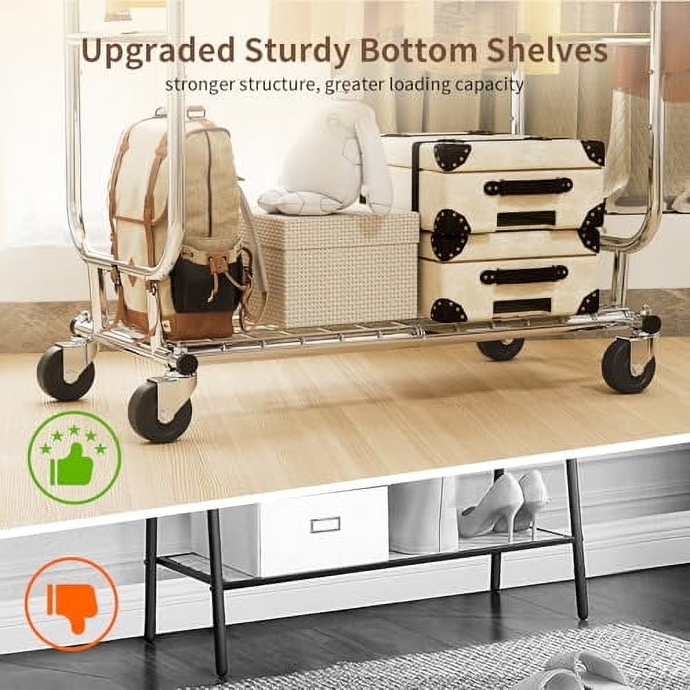 Clothes Rack Heavy Duty 620LBS For Hanging Clothes, Commercial Garment ...